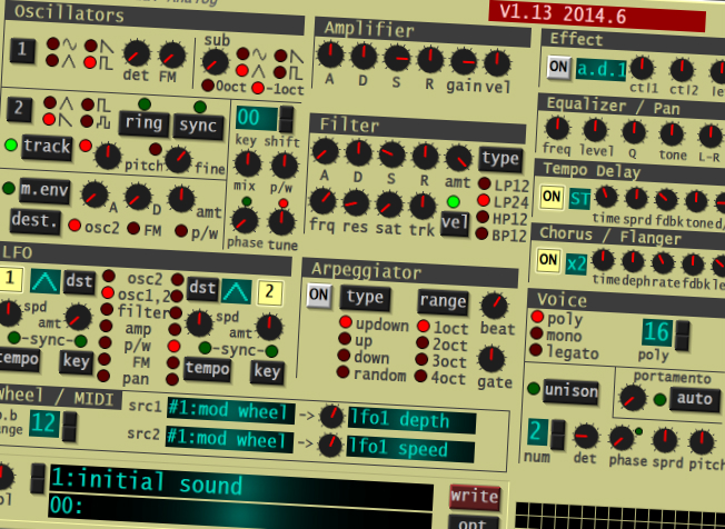 11 random Synth1 presets by Dekki